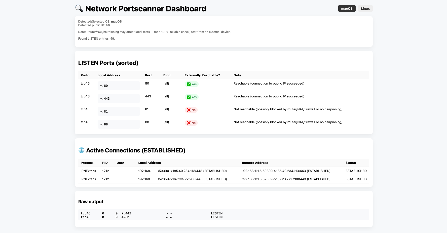 GitHub - KeepCoolCH/NetworkPortscannerDashboard: Network Portscanner ...